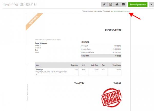 Images on Templates: Stamp and Signature – Zistemo Knowledge Base