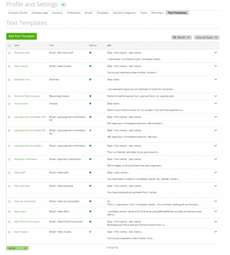 Text-block Templates – Zistemo Knowledge Base