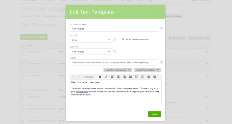 Text-block Templates – Zistemo Knowledge Base