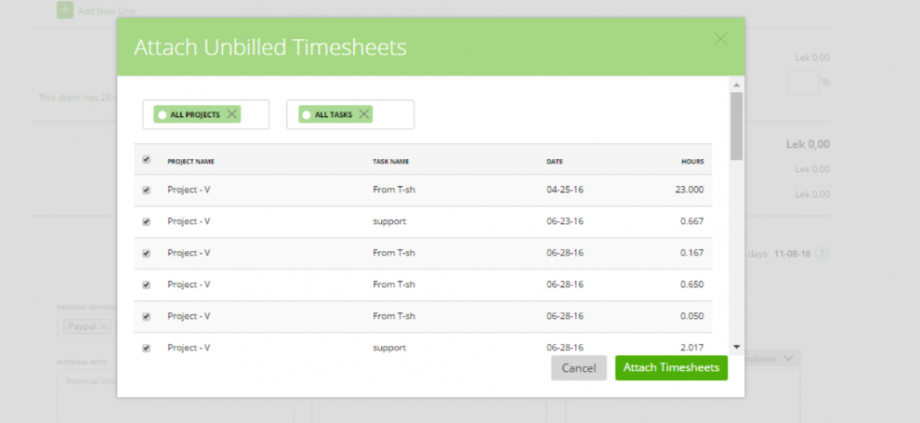 Timesheet Invoicing – Zistemo Knowledge Base