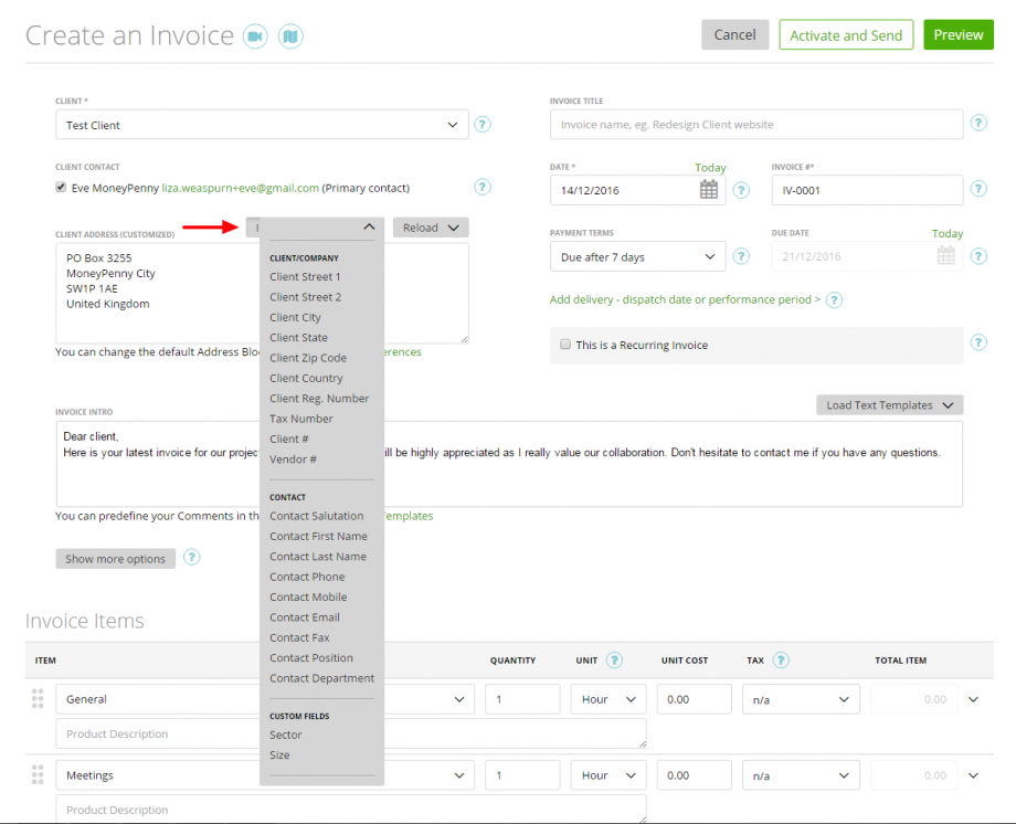 Customizable Address Block – Zistemo Knowledge Base