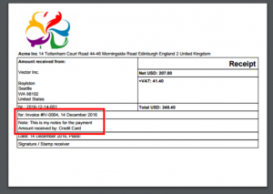 Payment receipt – Zistemo Knowledge Base