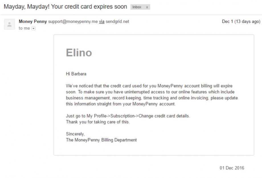 Subscription: Expired Cards – Zistemo Knowledge Base