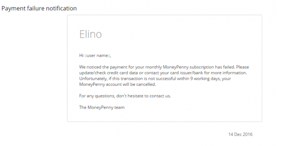 Subscription: Expired Cards – Zistemo Knowledge Base