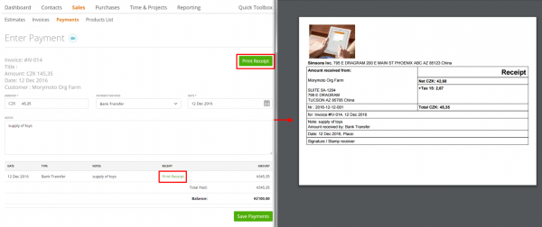 Payment receipt – Zistemo Knowledge Base