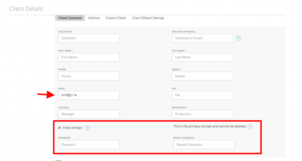 Create/update Client – Zistemo Knowledge Base