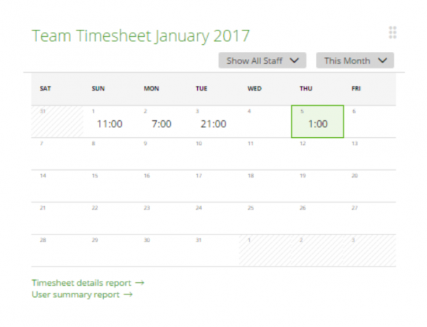 Team Timesheet – Zistemo Knowledge Base