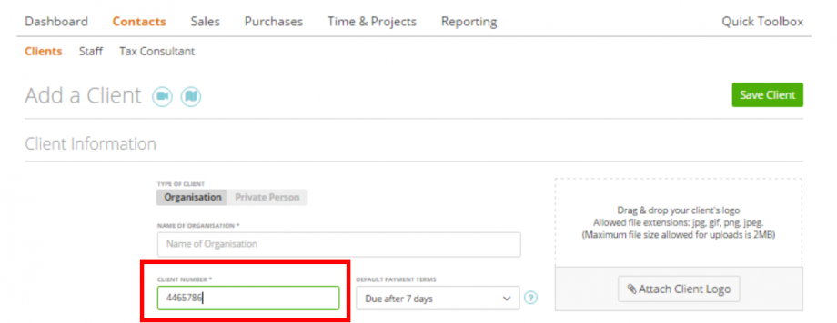 The ‘Client Number’ for Clients – Zistemo Knowledge Base