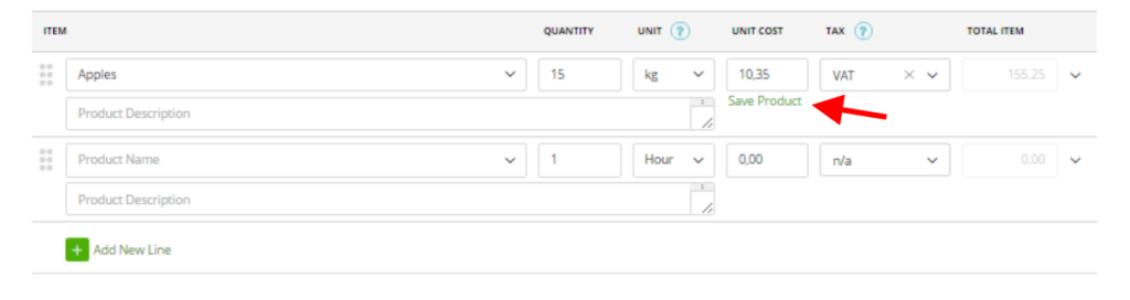Create an Item/Task through the Invoice/Estimate/Project – Zistemo Knowledge Base
