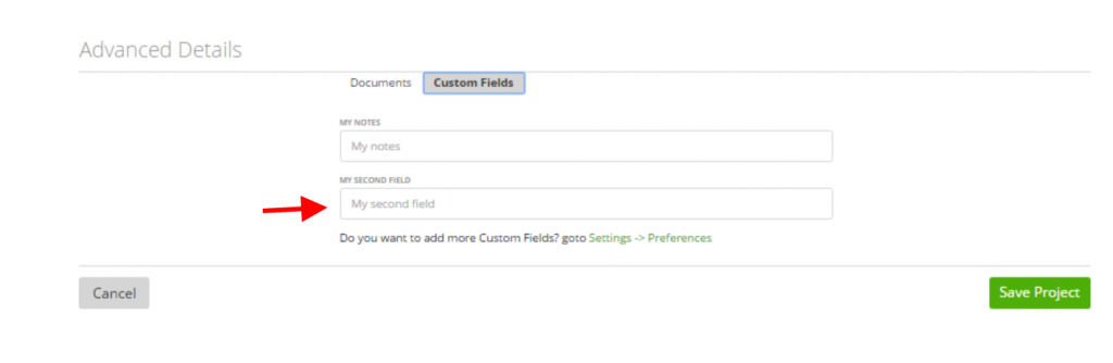 Project custom fields - Zistemo Knowledge Base