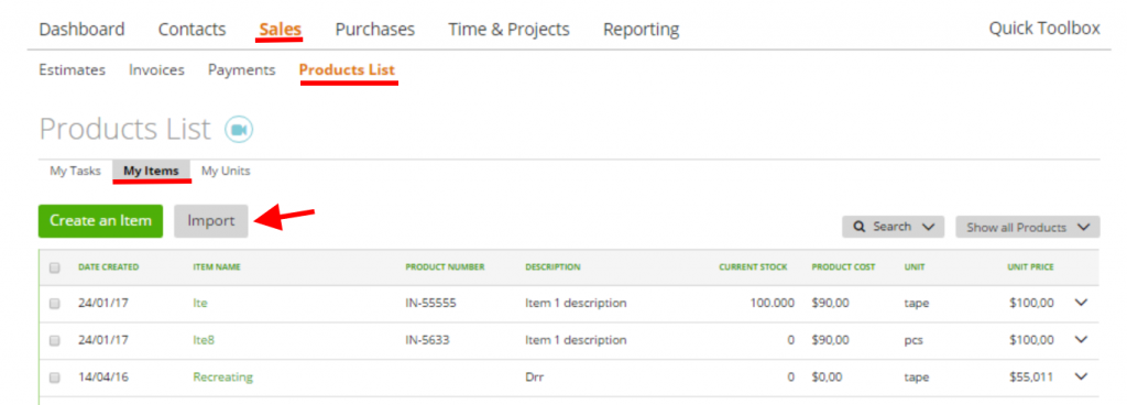 Import Items – Zistemo Knowledge Base