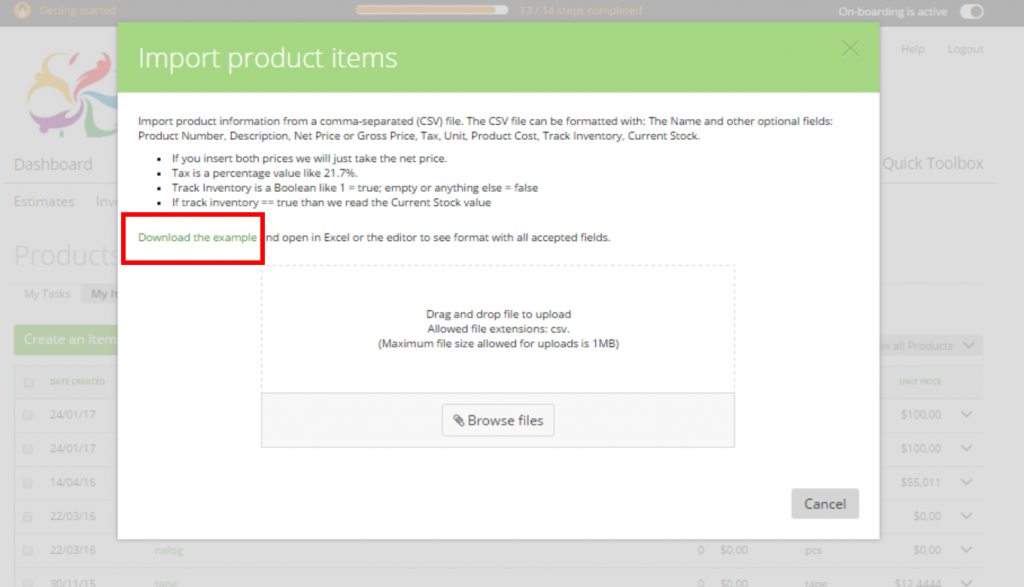 Import Items – Zistemo Knowledge Base