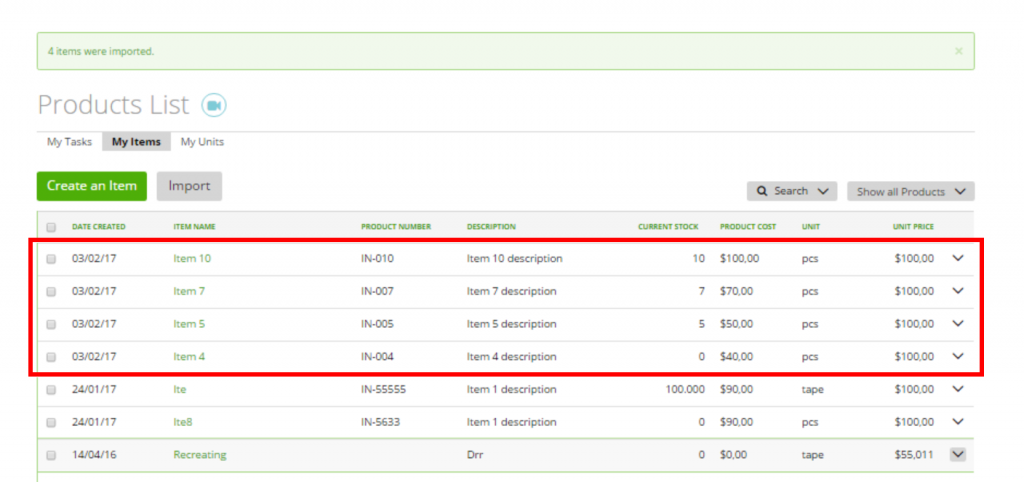 Import Items – Zistemo Knowledge Base