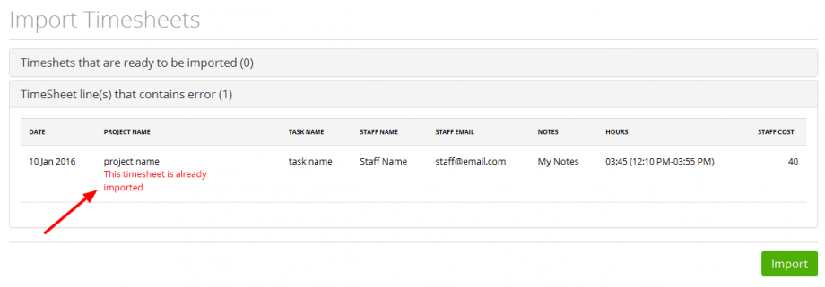 Import Timesheets via CSV – Zistemo Knowledge Base