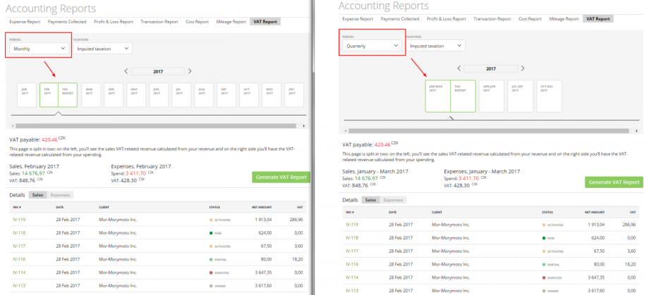 VAT Report – Zistemo Knowledge Base