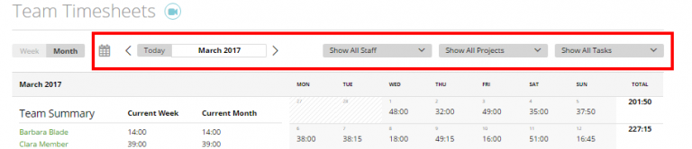Team Timesheet: Monthly and Weekly View – Zistemo Knowledge Base