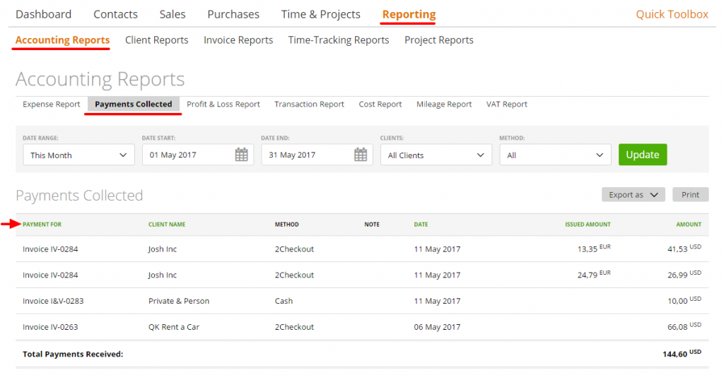 Payments Collected – Zistemo Knowledge Base