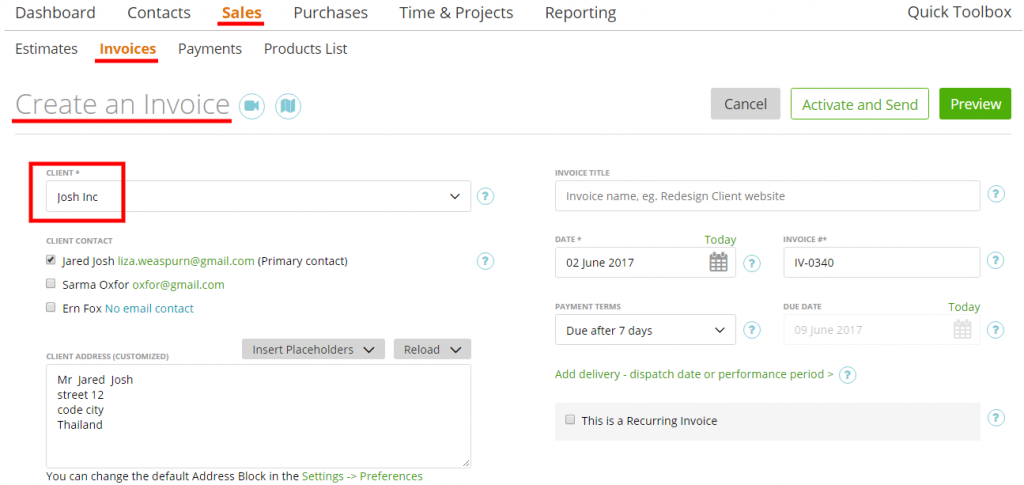 Invoicing the Client – Zistemo Knowledge Base