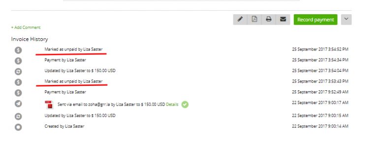 Make ‘Paid’ invoices “Unpaid” – Zistemo Knowledge Base