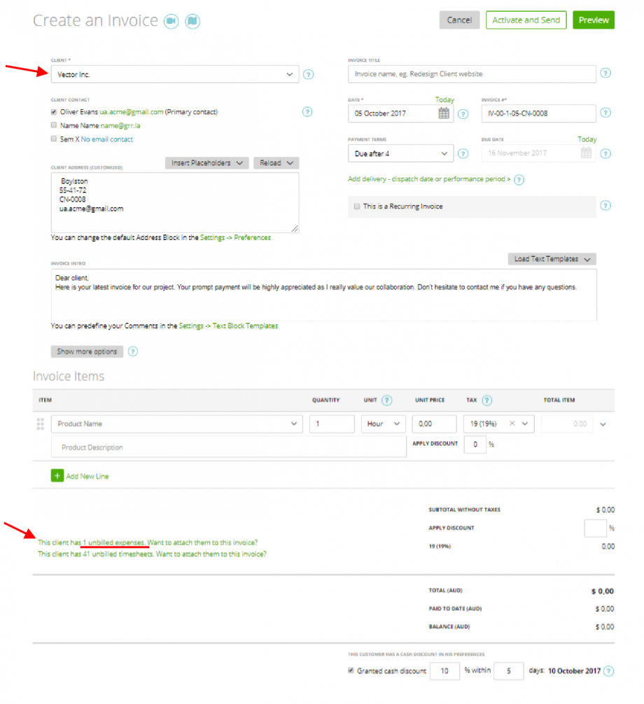 Attach Expenses to an Invoice – Zistemo Knowledge Base