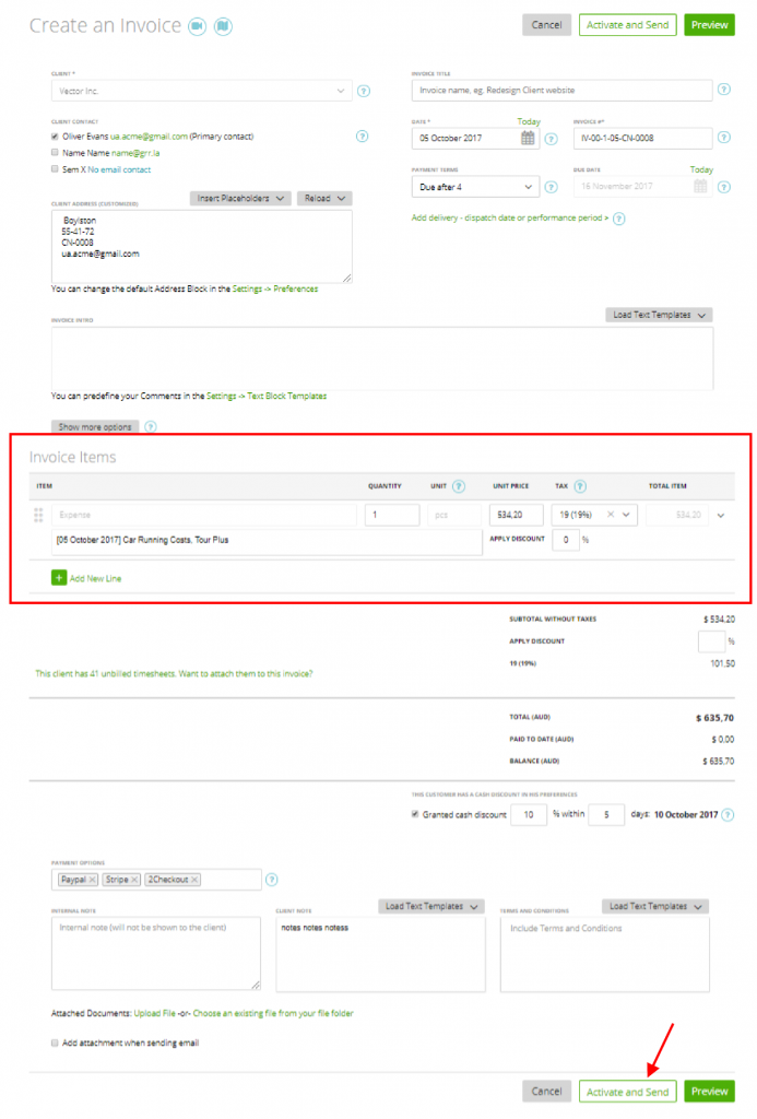 Attach Expenses to an Invoice – Zistemo Knowledge Base