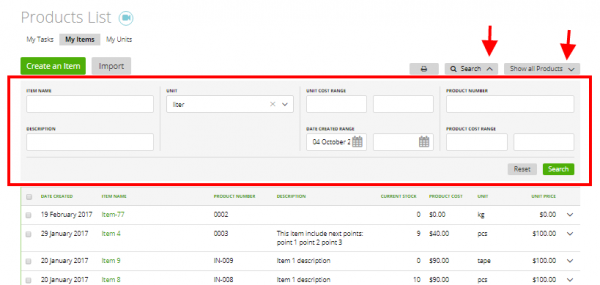 Item/Task Using – Zistemo Knowledge Base