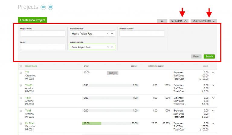 Projects Grid – Zistemo Knowledge Base
