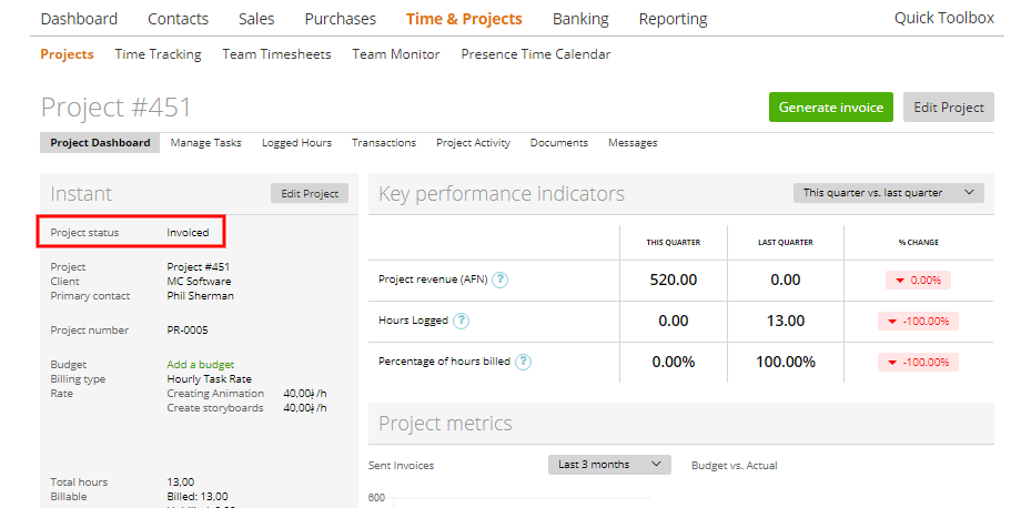 Project Statuses – Zistemo Knowledge Base