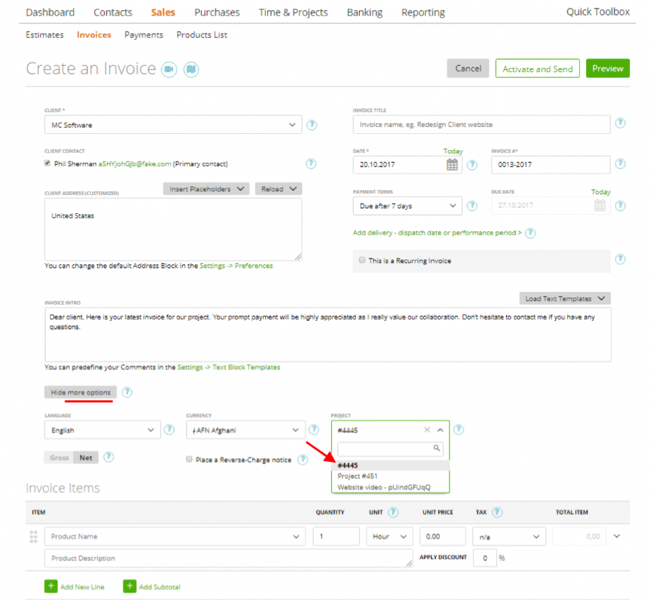 Show Project Custom Fields on Invoice – Zistemo Knowledge Base
