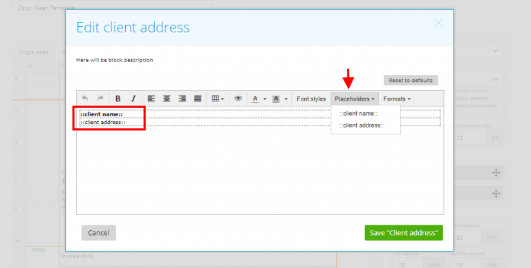 Template Placeholders – Zistemo Knowledge Base