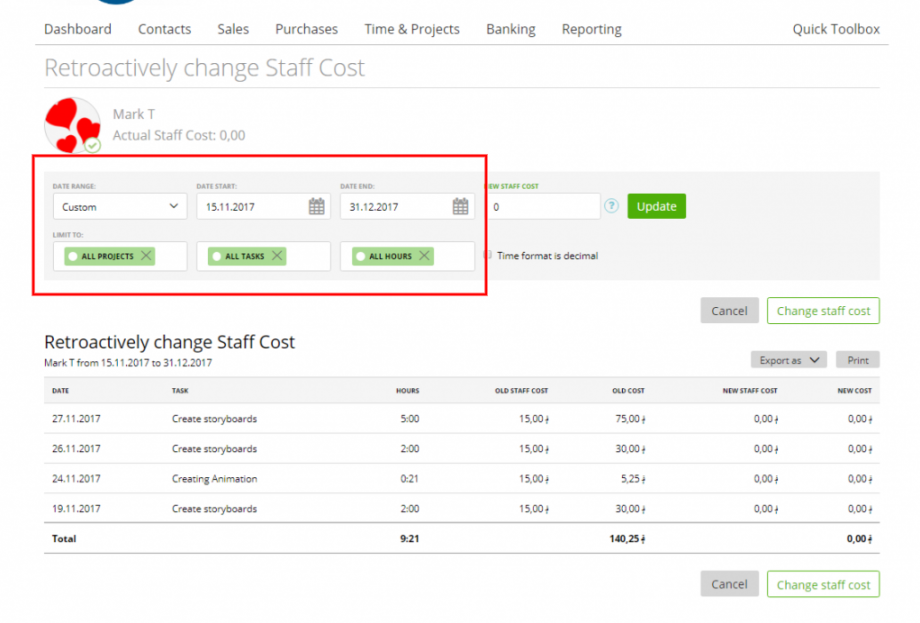 Staff Cost – Zistemo Knowledge Base