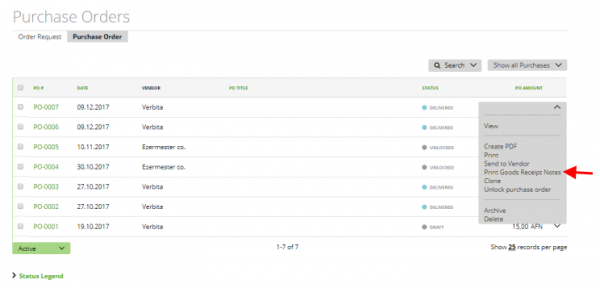 Purchase Order – Goods Receipt Process – Zistemo Knowledge Base