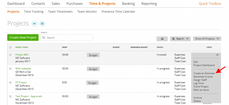 Estimate through the Project – Zistemo Knowledge Base