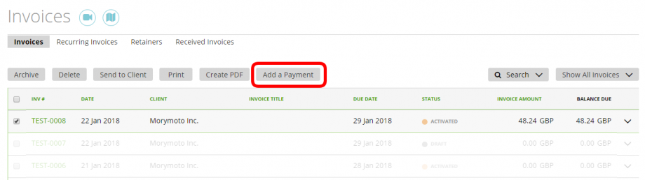 How to use the Retainer for Paying an Invoice? – Zistemo Knowledge Base