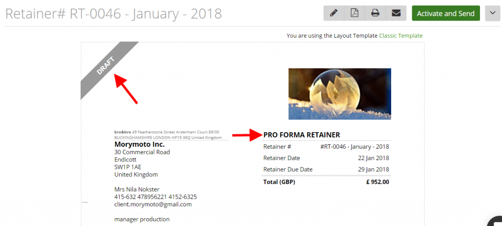 Pro Forma Retainer – Zistemo Knowledge Base