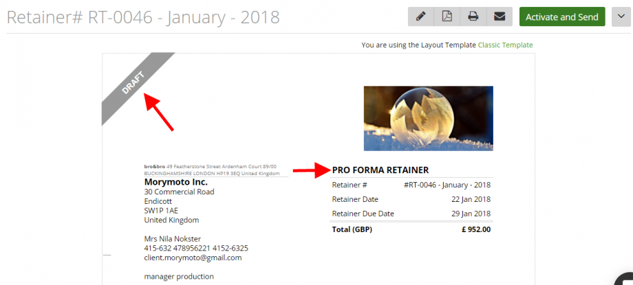 Pro Forma Retainer – Zistemo Knowledge Base