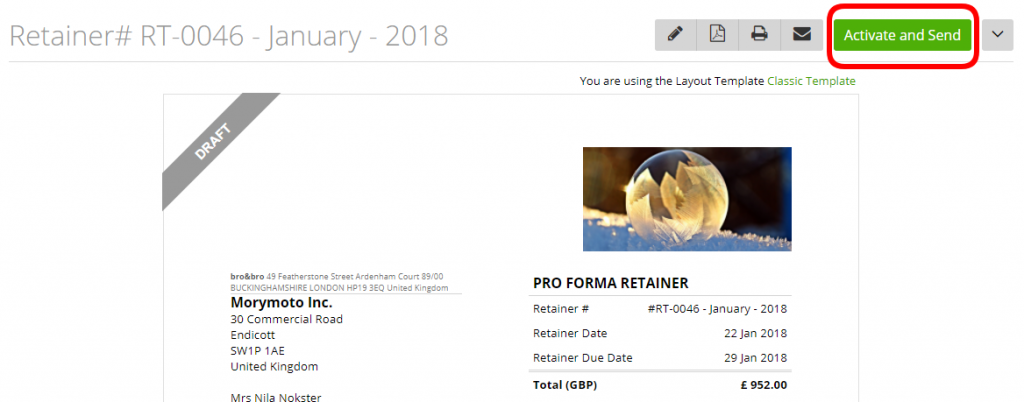 Pro Forma Retainer – Zistemo Knowledge Base