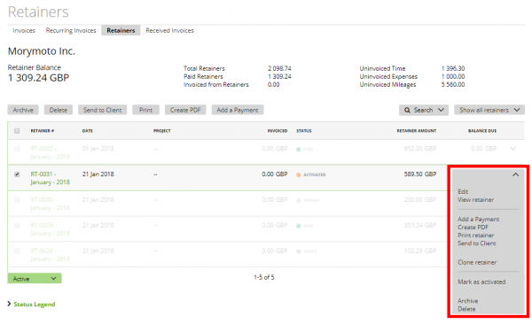 Retainer Grid – Zistemo Knowledge Base