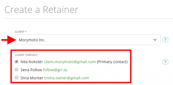 Retainer Creation – Zistemo Knowledge Base