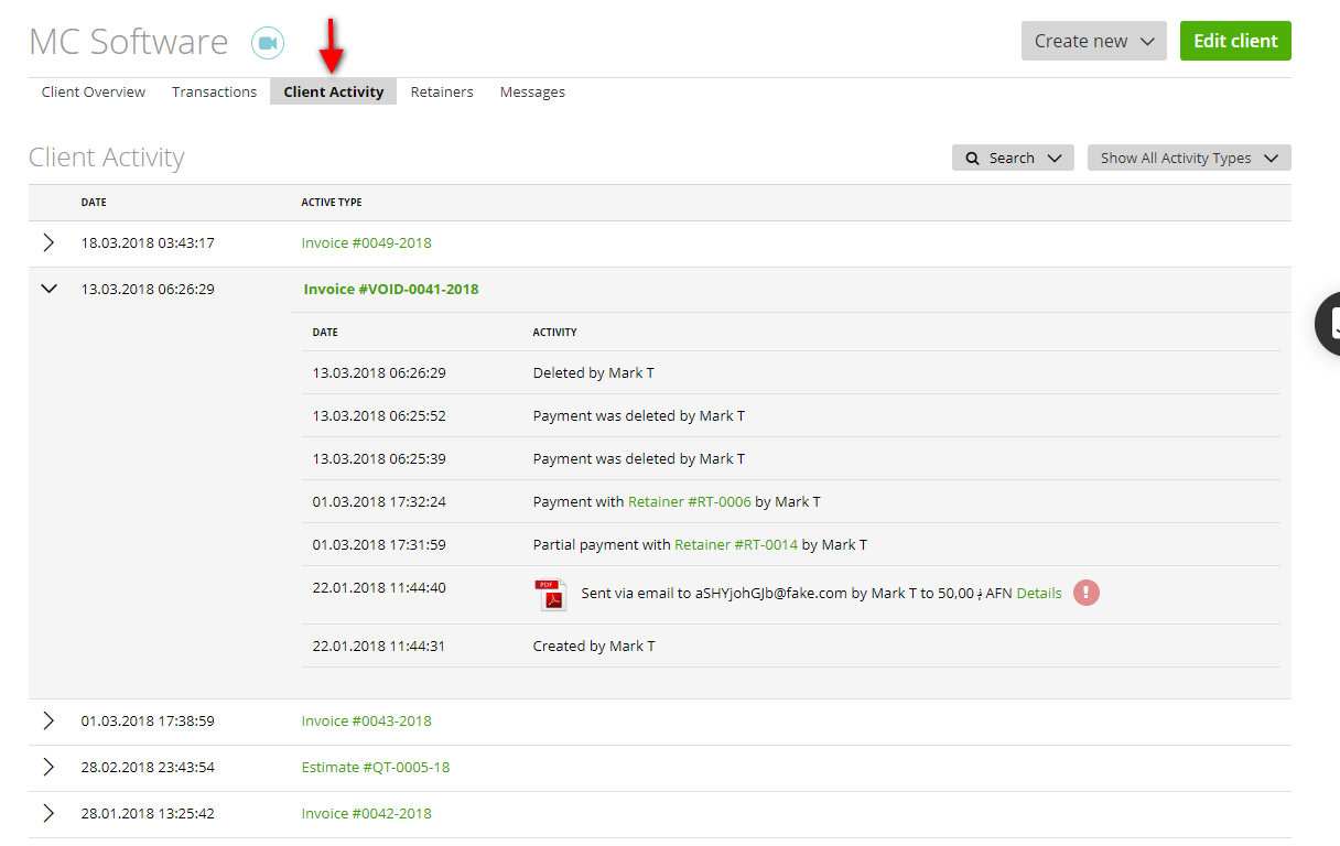 Client’s Dashboard – Zistemo Knowledge Base