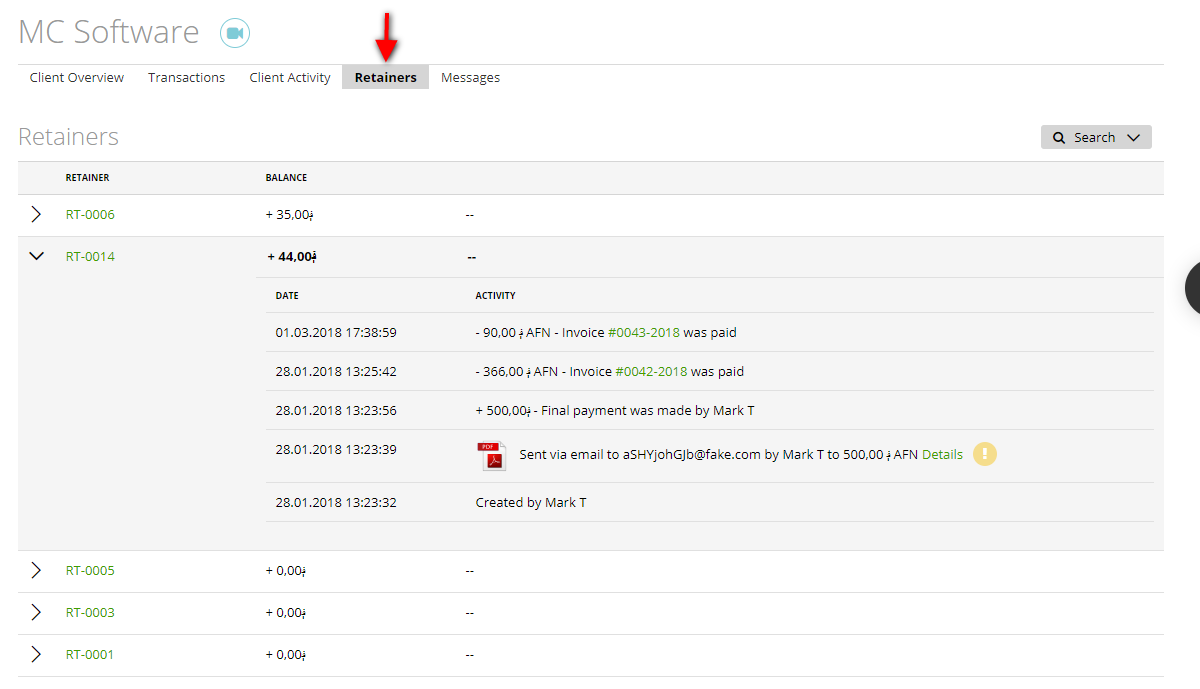 Client’s Dashboard – Zistemo Knowledge Base