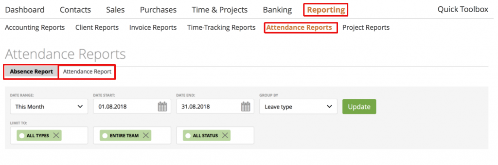 Attendance Reports – Zistemo Knowledge Base