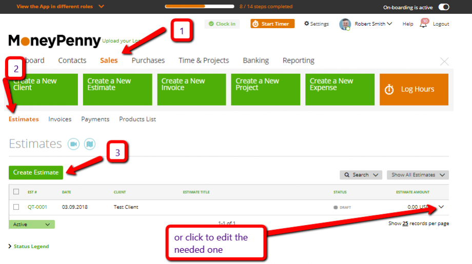 Create an Item/Task through the Invoice/Estimate/Project – Zistemo Knowledge Base