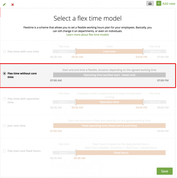 Attendance – Work time model – Zistemo Knowledge Base