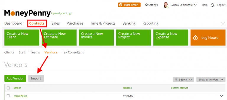 Import Vendors – Zistemo Knowledge Base