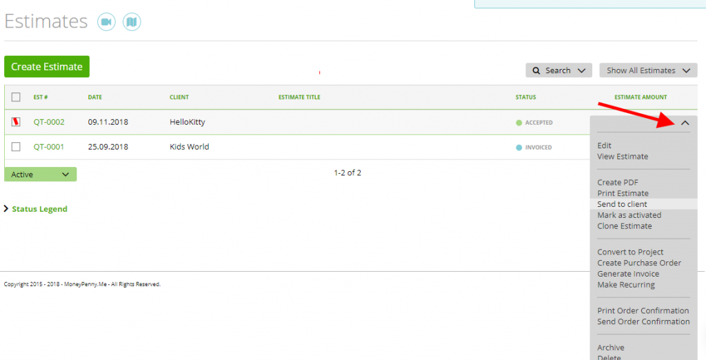 Estimate Grid – Zistemo Knowledge Base