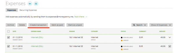 Using Expenses – Zistemo Knowledge Base