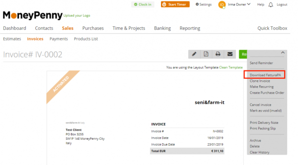 Italian Invoice XML – Zistemo Knowledge Base