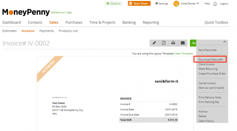 Italian Invoice XML – Zistemo Knowledge Base