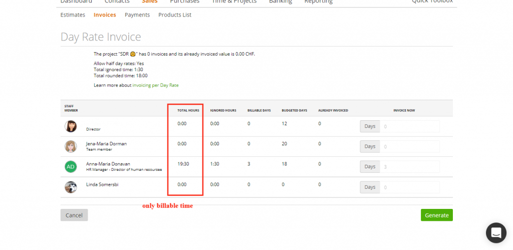 Staff Day Rate – Zistemo Knowledge Base